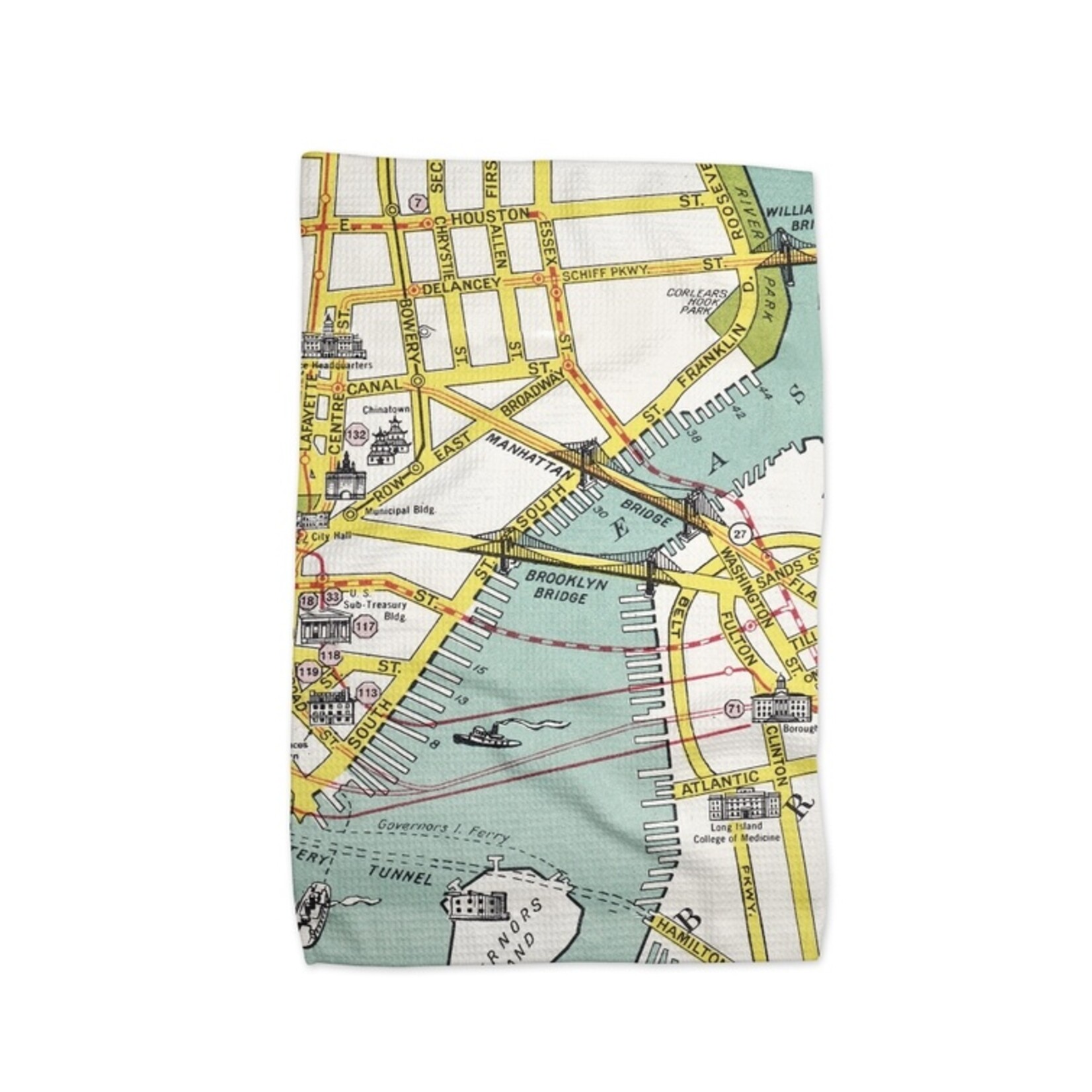 Brooklyn Map Tea Towel : Daisy Mae Designs - Exit9 Gift Emporium