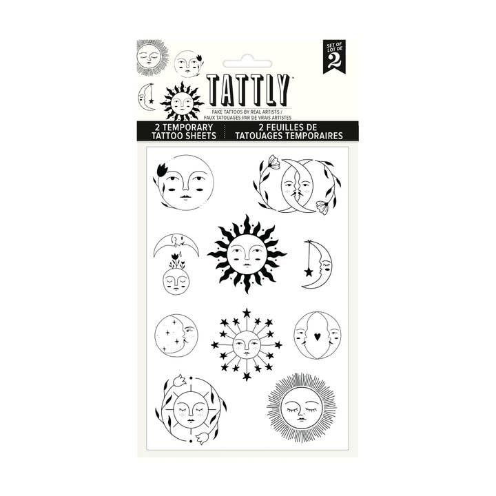 Night & Day Tattly Sheet : Tattly Tattoos - Exit9 Gift Emporium
