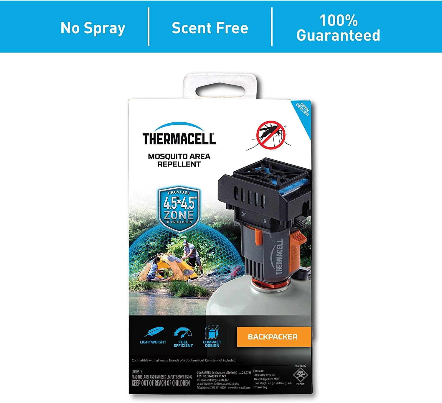 THERMACELL MR-BP Backpacker Mosquito Repeller - Solely Outdoors Inc.