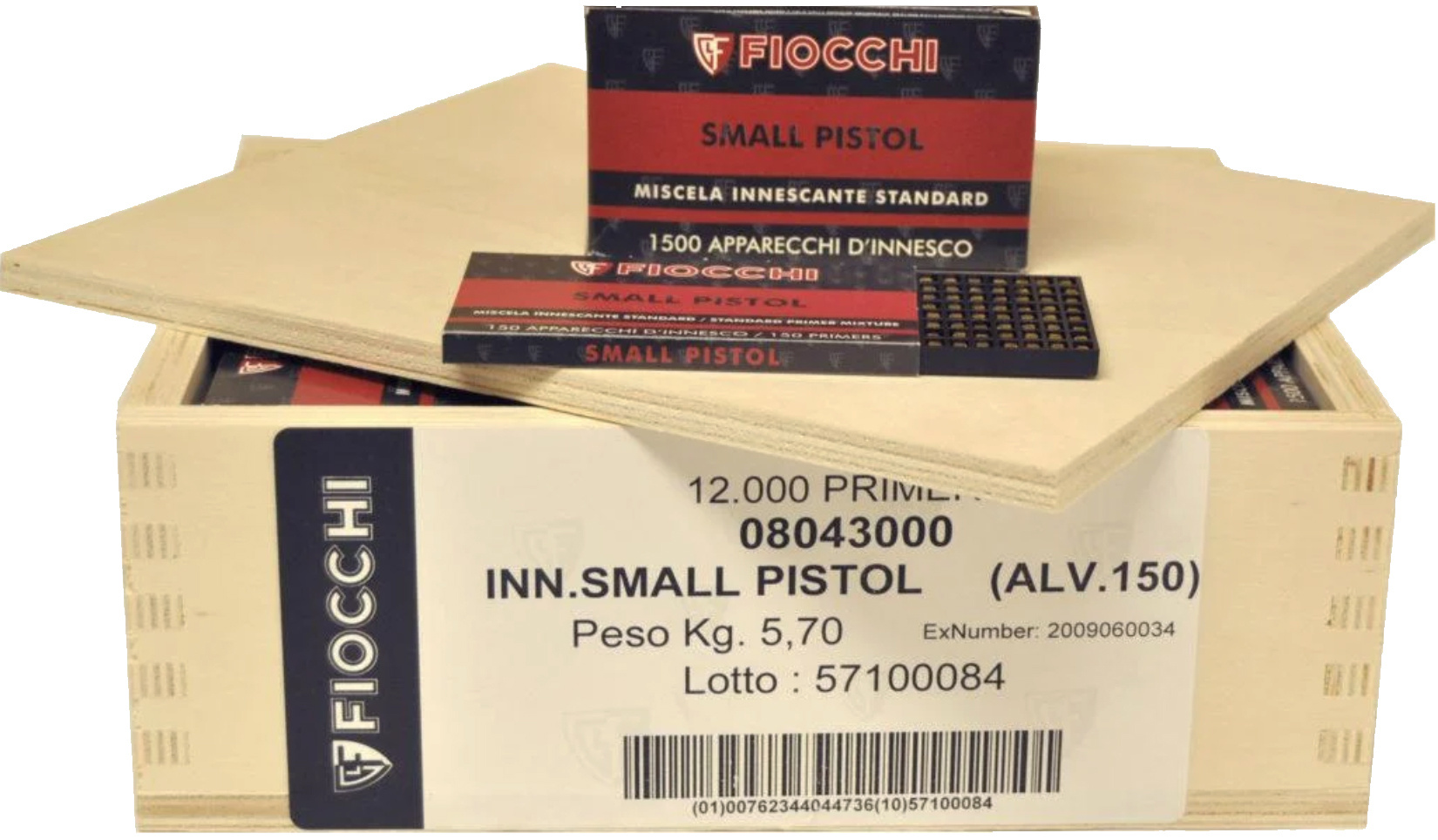 Fiocchi Small Pistol Primers (Standard Primer Mixture) 1500RS/BOX ...