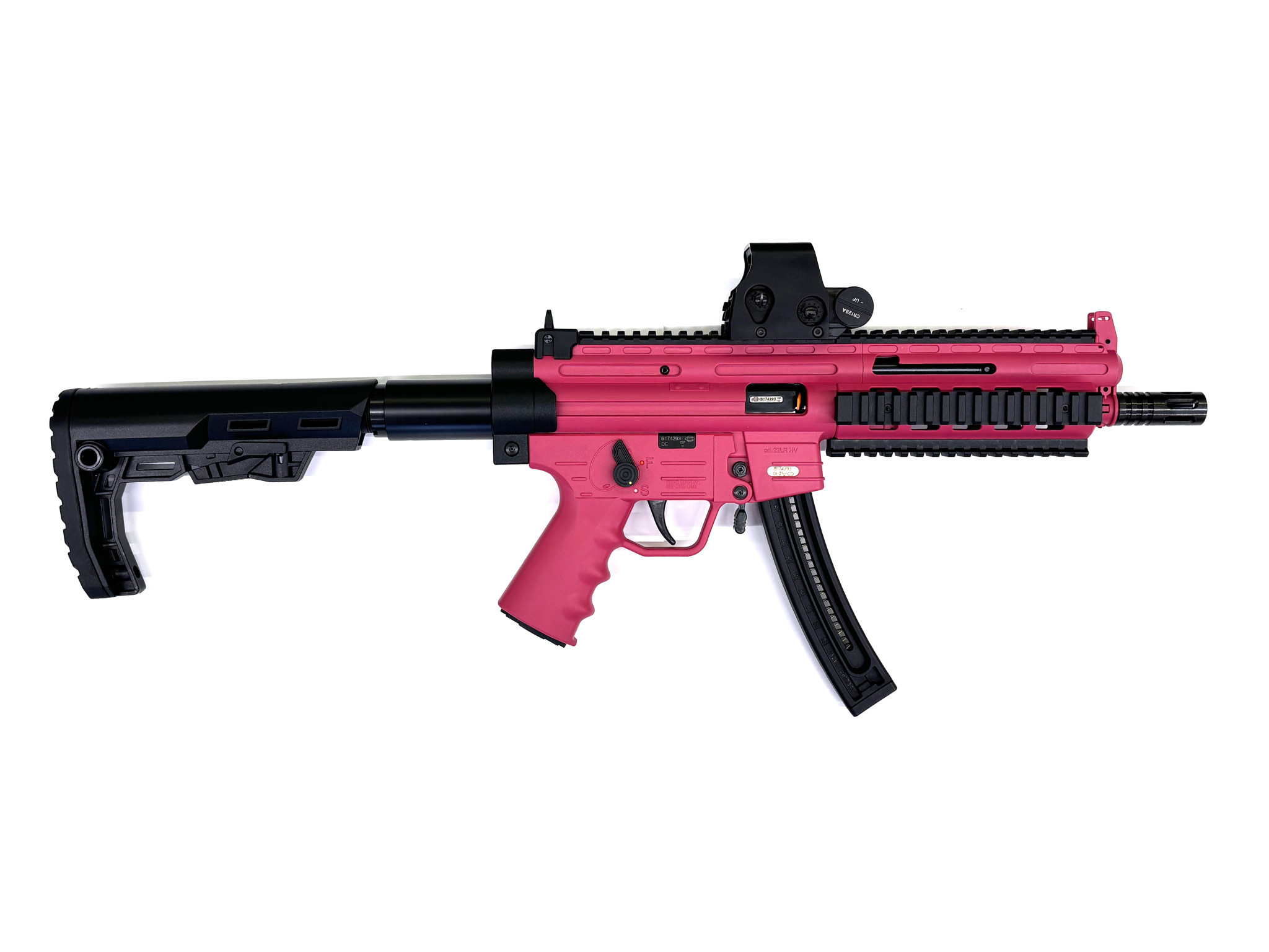 GSG-16 PINK W/ RED DOT - .22LR, 9", BLK - Solely Outdoors Inc.