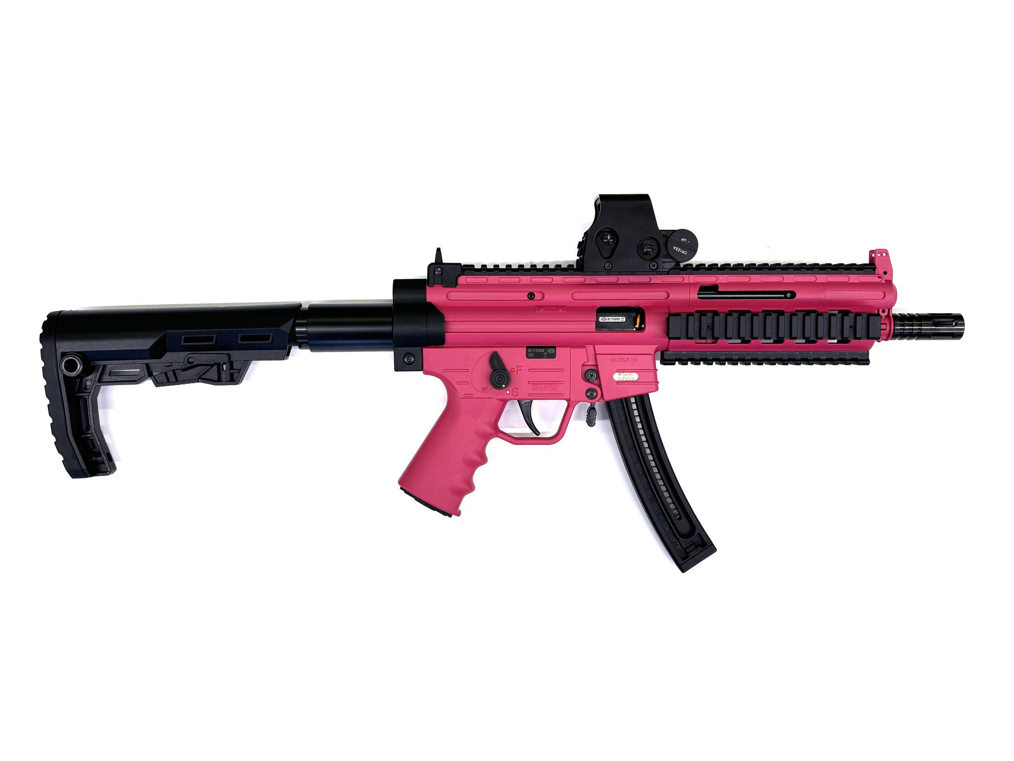 GSG-16 PINK W/ RED DOT - .22LR, 9", BLK - Solely Outdoors Inc.