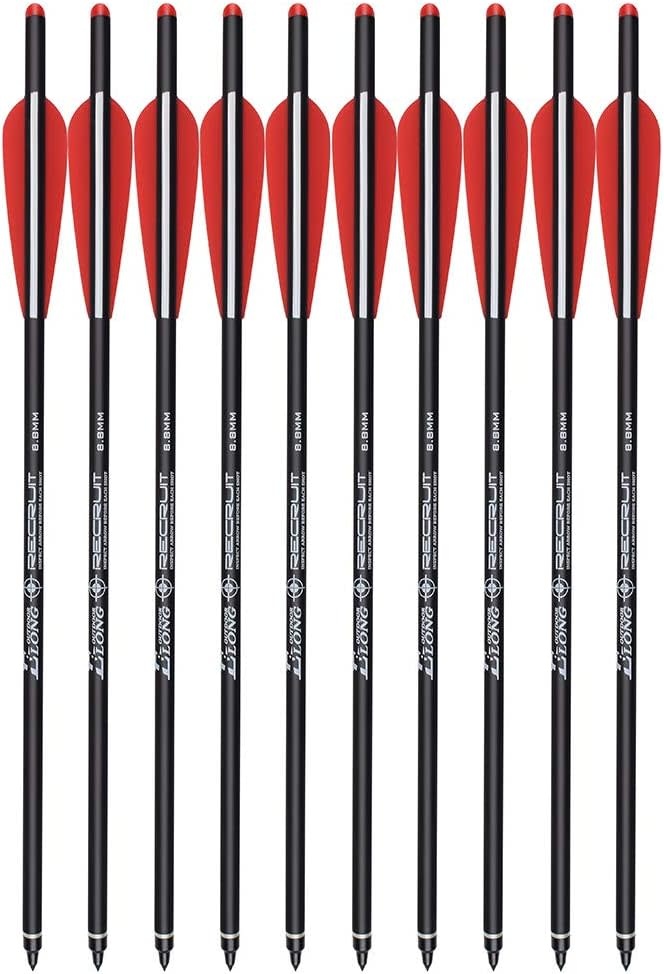 Carbon Crossbow Bolts 18" Hunting Archery Arrows with 4" Vanes Replaced ...