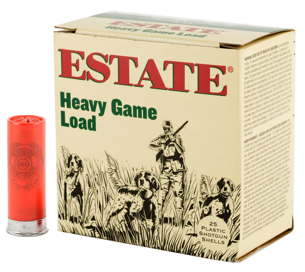 ESTATE HEAVY GAME LOAD 12GA 2-3/4 1-1/4OZ #8 25RS/BOX - Solely Outdoors ...