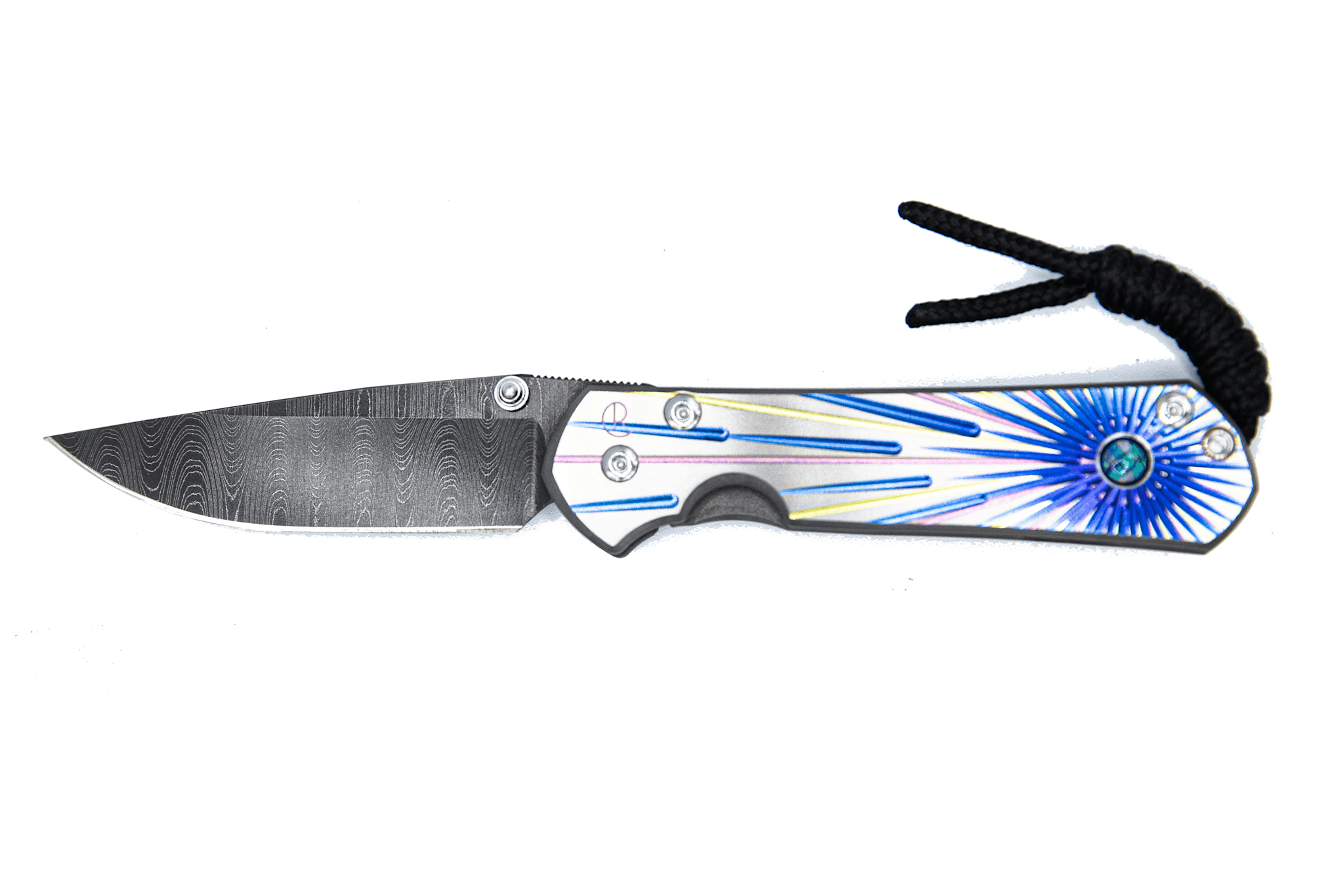 Chris Reeve Small Sebenza 21 Unique Triple Mosaic Opal/Ladder Damascus ...