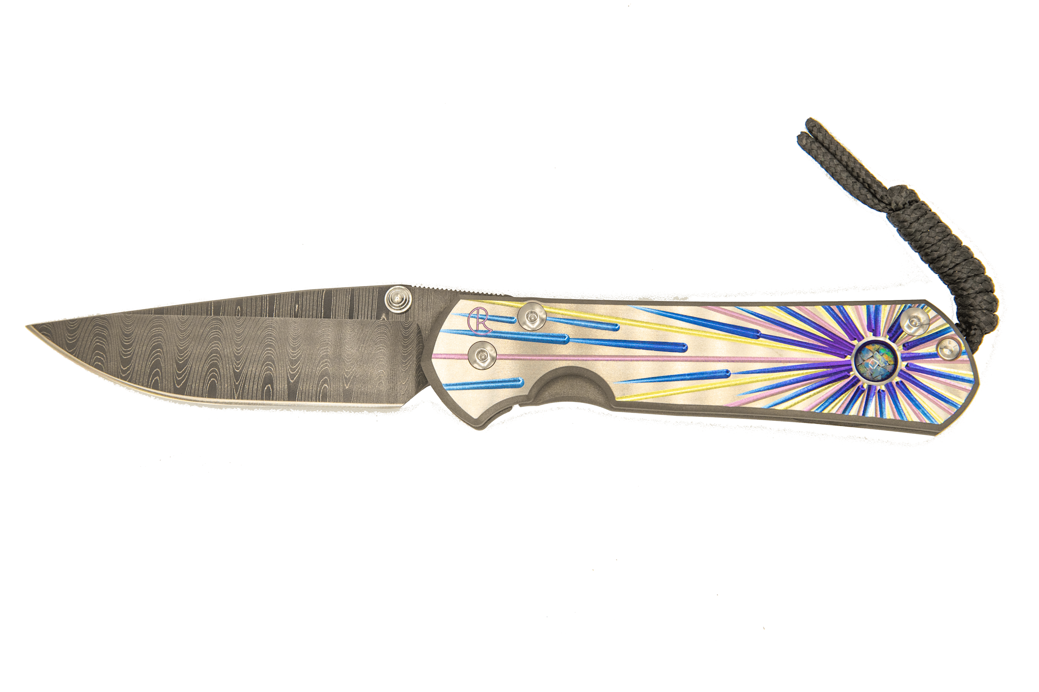 Chris Reeve Large Sebenza 21 Unique Triple Mosaic Opal/Ladder Damascus ...