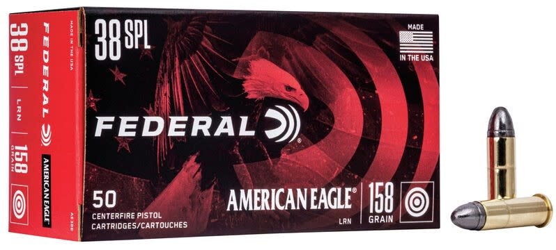 FEDERAL AMERICAN EAGLE .38 SPL 158GR LRN 500RS W/Ammo Box - Solely ...