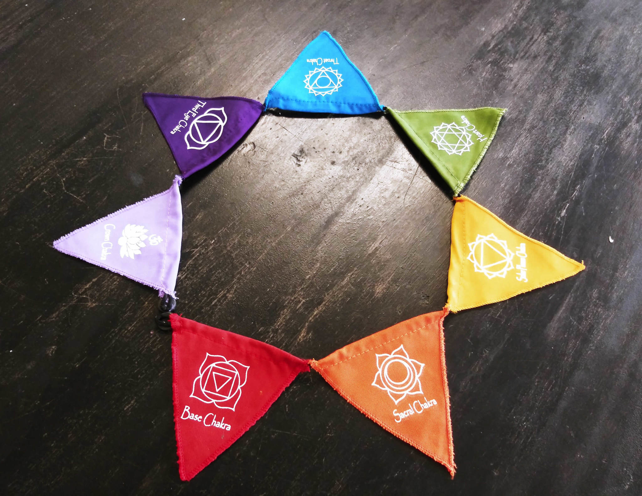Flag- Seven Chakra Magnetic Prayer Flags - 6261 - The Open Mind Store