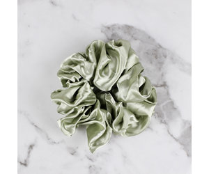 Chouchou en satin - Jade - Les Précieuses