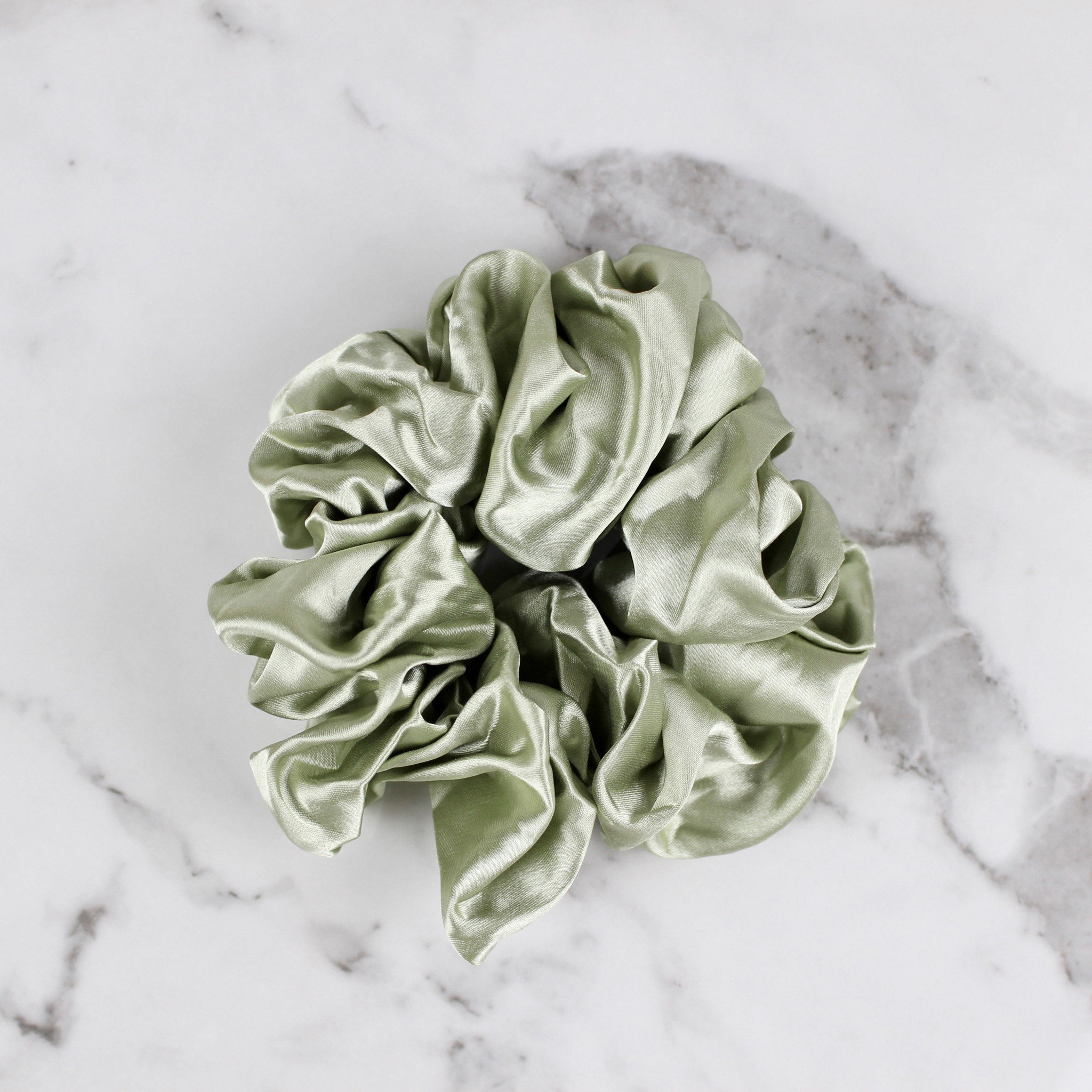 Chouchou en satin - Jade - Les Précieuses