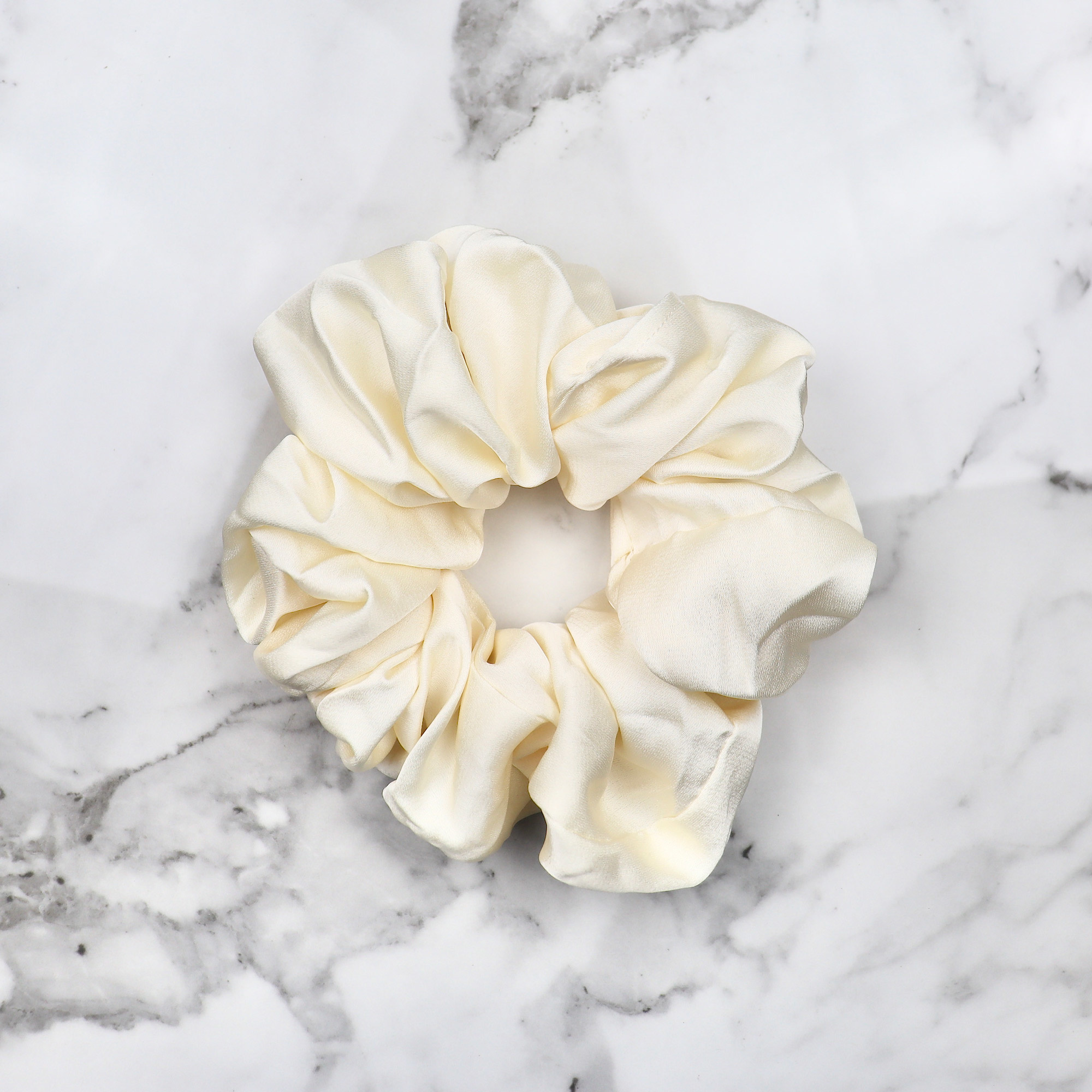 Chouchou en térylène - Ivoire - Les Précieuses