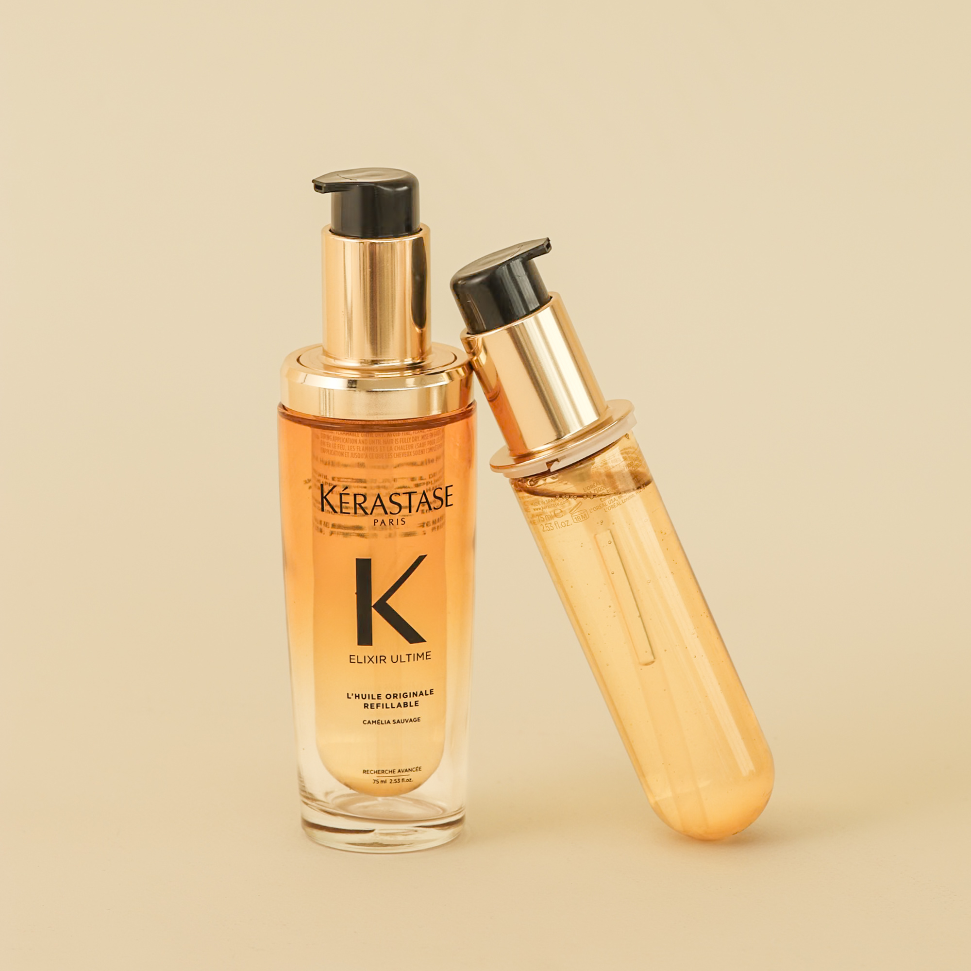 Kérastase - Duo Elixir Ultime Huile Originale Rechargeable - Les Précieuses