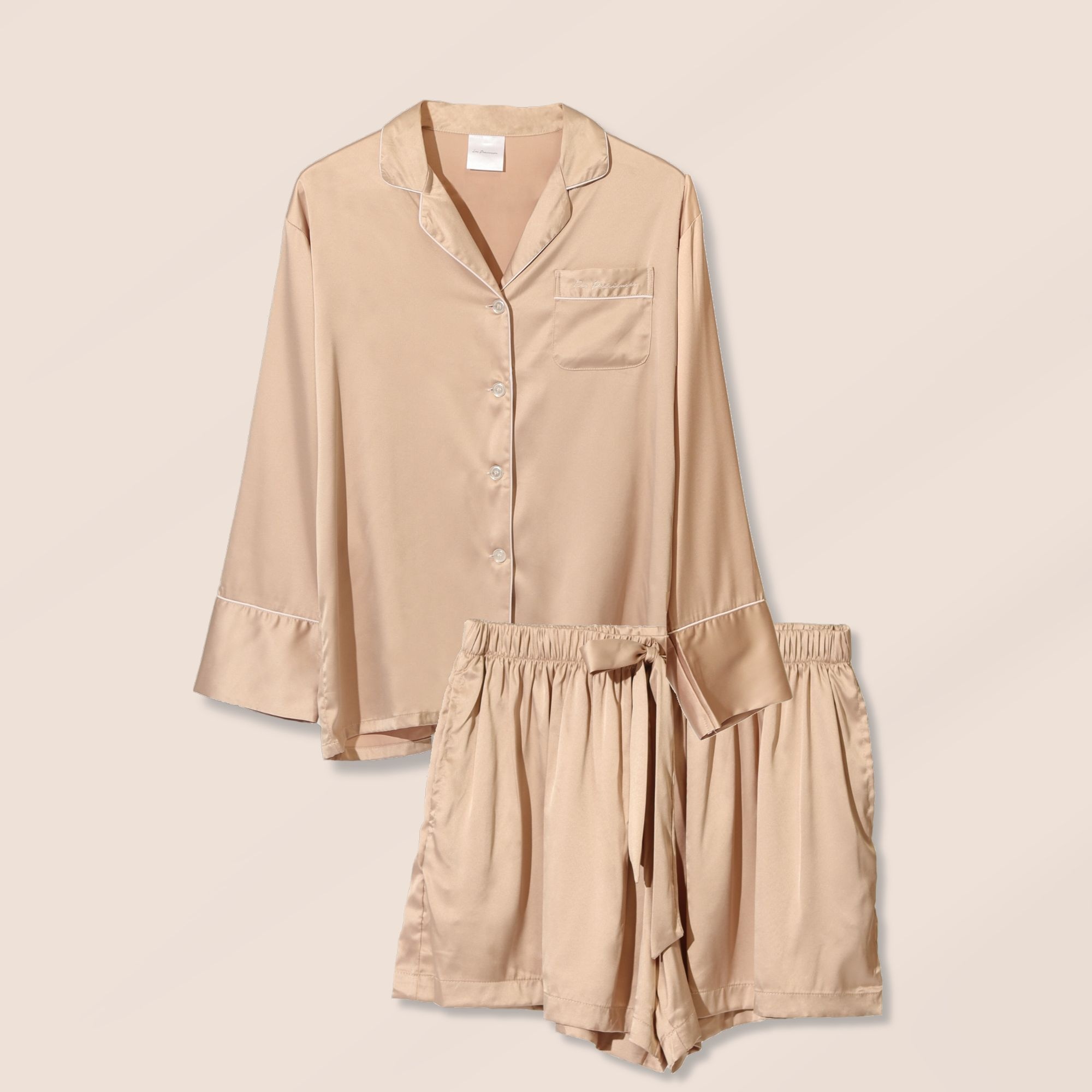 Les Précieuses - Ensemble pyjama en satin Champagne - Les Précieuses