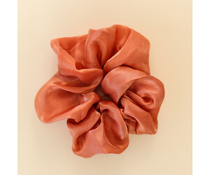 Les Précieuses - Chouchou en organza Papaye - Les Précieuses