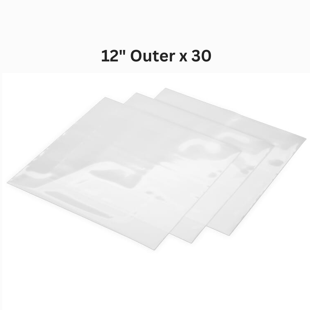 12" Poly Outer Sleeves - Pack of 30/$8.97 - Dead Dog Records