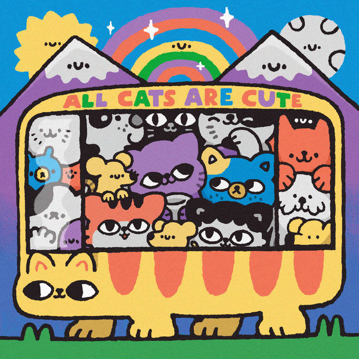 (LP) Catbeats - All Cats Are Cute (Blue Vinyl) - Dead Dog Records