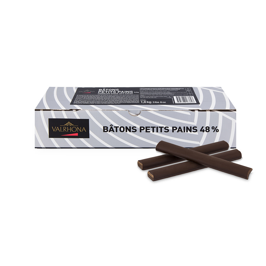 Valrhona Chocolate Batons 48% (300 ct) - Pastry Depot