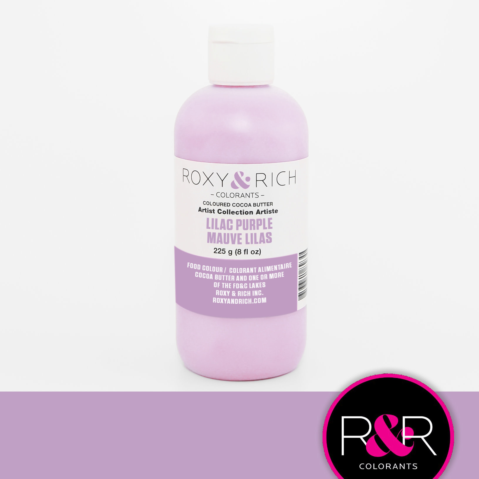 Roxy & Rich Lilac Purple Cocoa Butter 8 oz - Pastry Depot