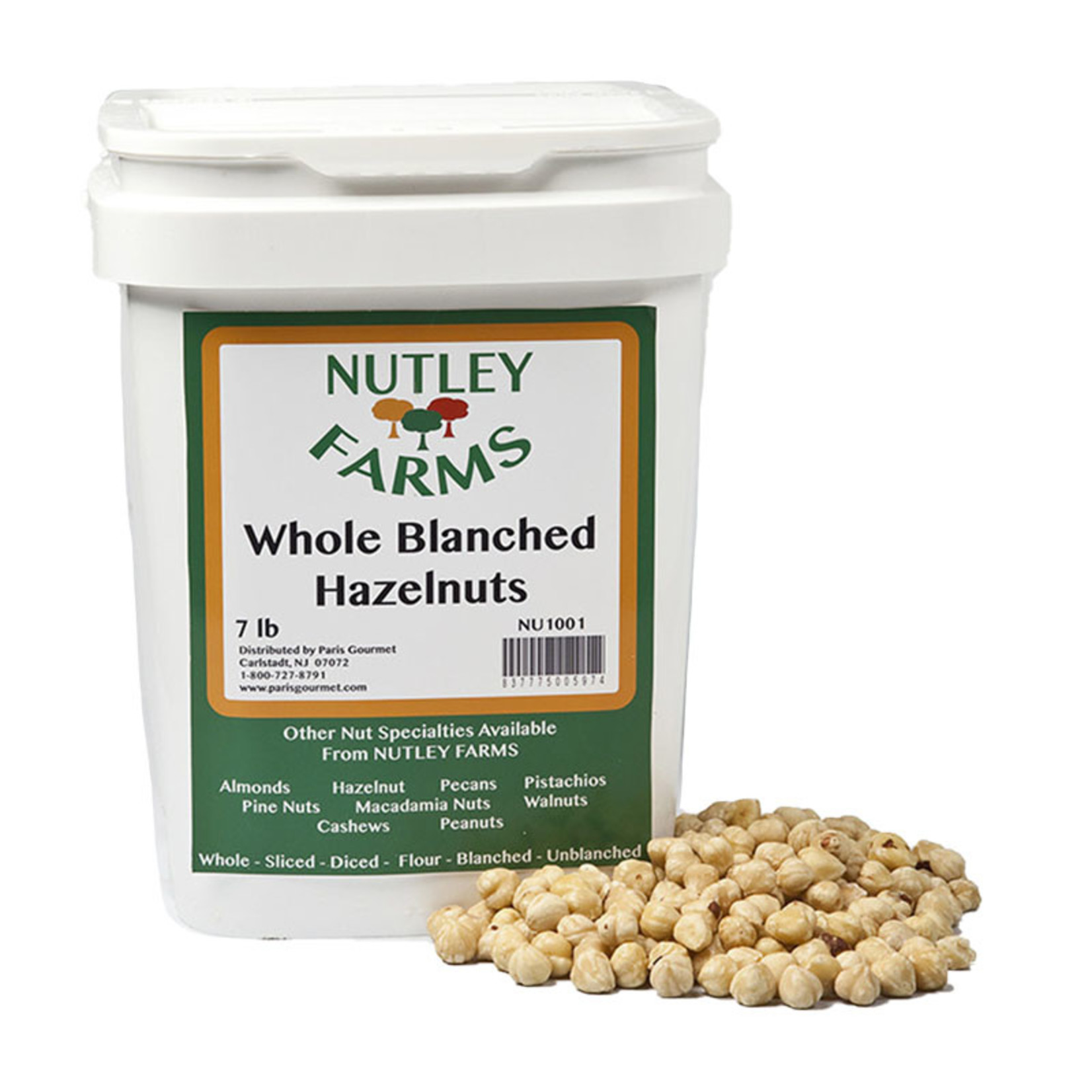 Nutley Farms Hazelnuts blanched 7lb NU1001 - Pastry Depot