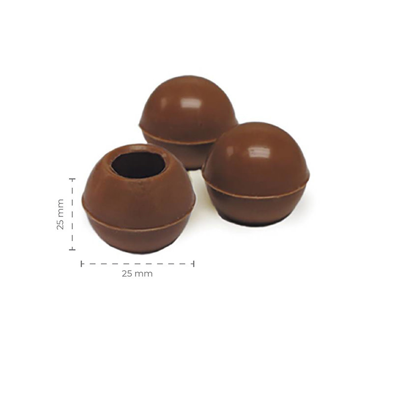 Dobla Milk Chocolate Truffle Shells 1" (504 ct) - Pastry Depot