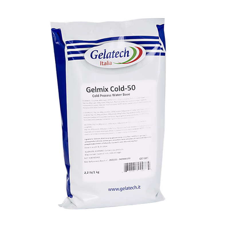 Gelatech - Gelmix Cold-50 Cold Process Sorbetto Base - 2.2 lb - Pastry ...
