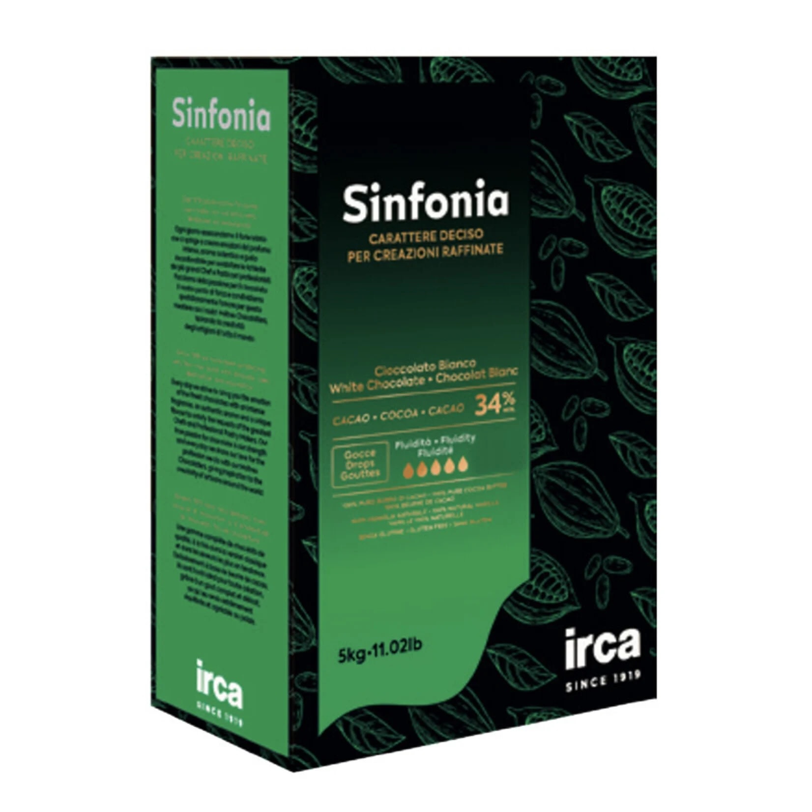 Irca - Sinfonia White Chocolate 33% - 11 lb - Pastry Depot