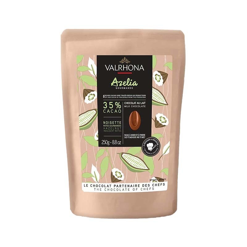 Valrhona - Azelia Milk Chocolate 35% - 250g/8.8oz - Pastry Depot