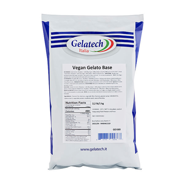 Gelatech - Vegan Gelato Base - 2.2 lb (box of 5) - Pastry Depot