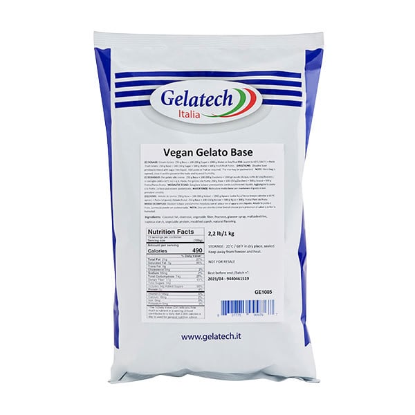Gelatech - Vegan Gelato Base - 2.2 lb (box of 5) - Pastry Depot