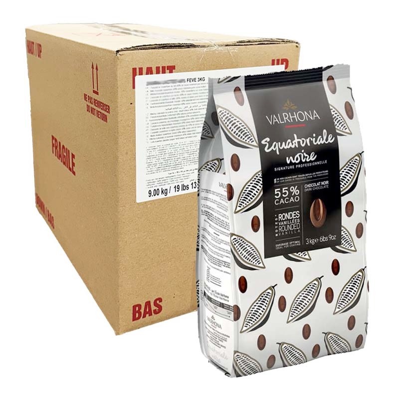 Valrhona - Equatoriale Dark Chocolate 55% - 6.6 lb (box of 3) - Pastry ...