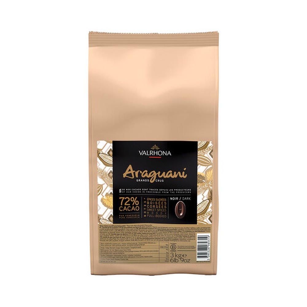 Valrhona Araguani Dark Chocolate 72% 6.6 lb - Pastry Depot