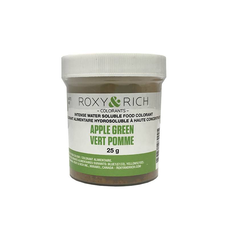 Roxy & Rich Apple Green Water Soluble Powdered Color 25 g - Pastry Depot
