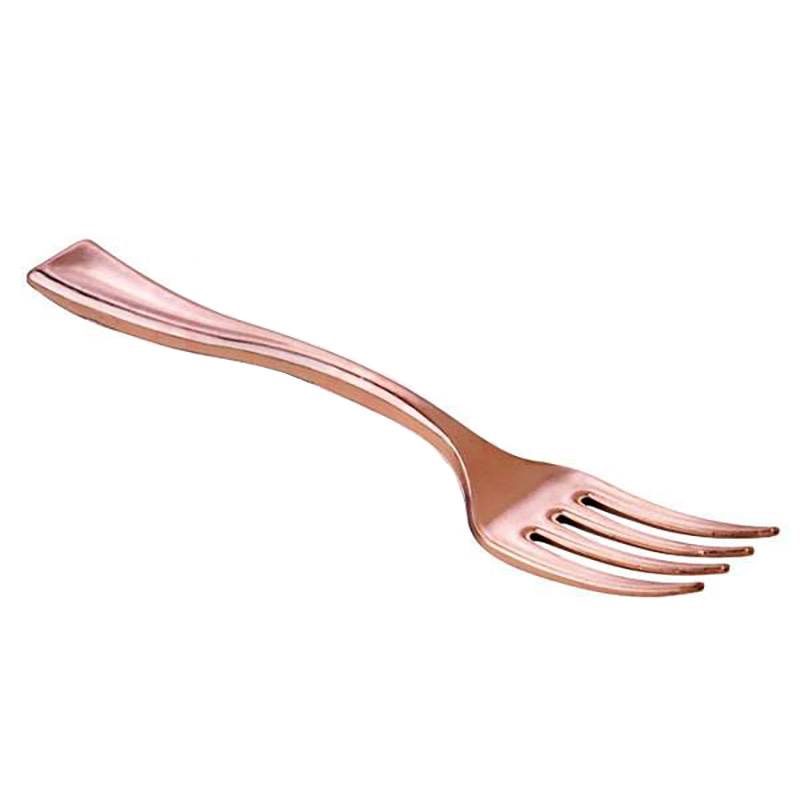 Plasticware Copper Mini Fork 4" (500 ct) - Pastry Depot