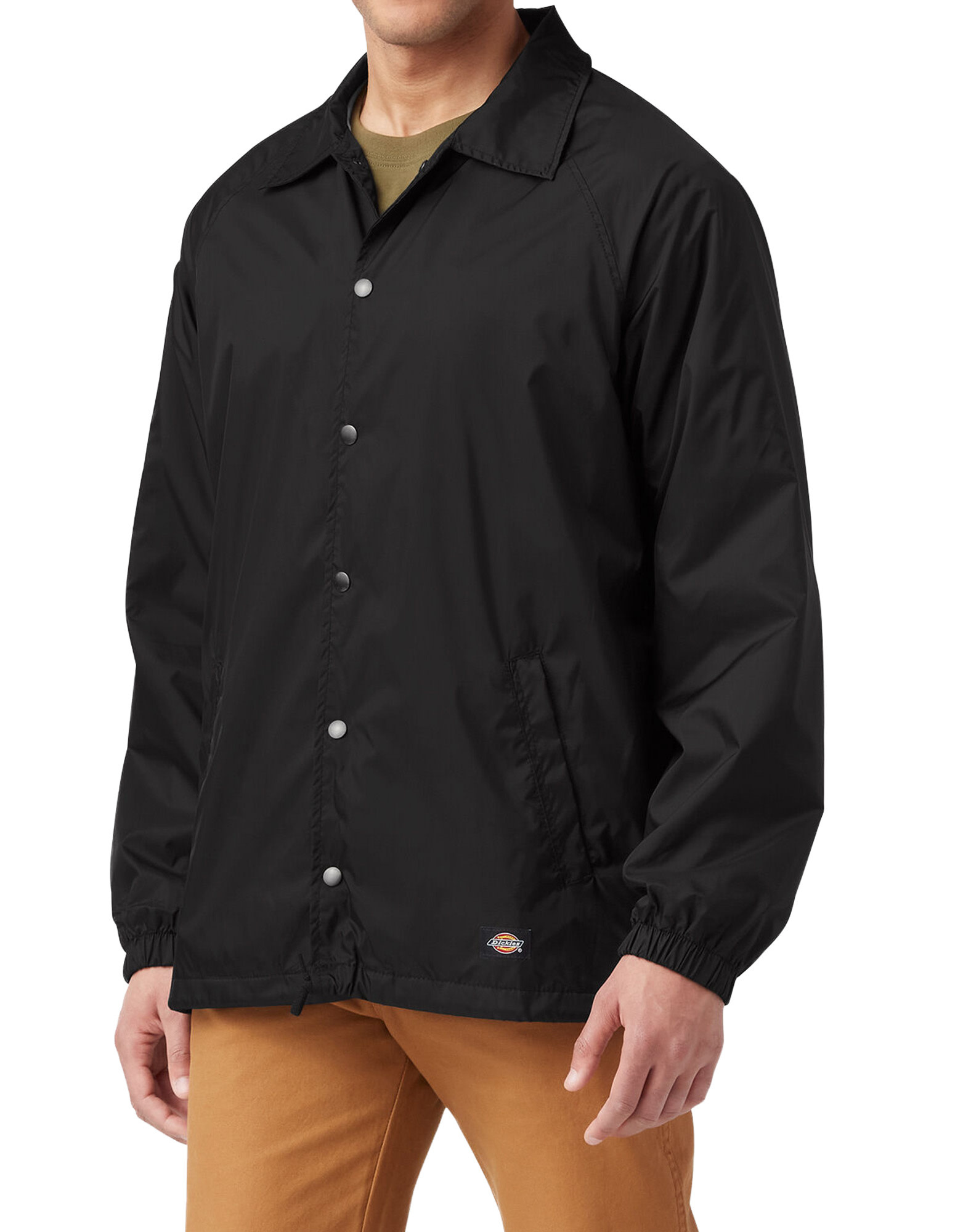 DICKIES Snap Front Nylon Jacket Black - 76242BK - Boutique X20 MTL