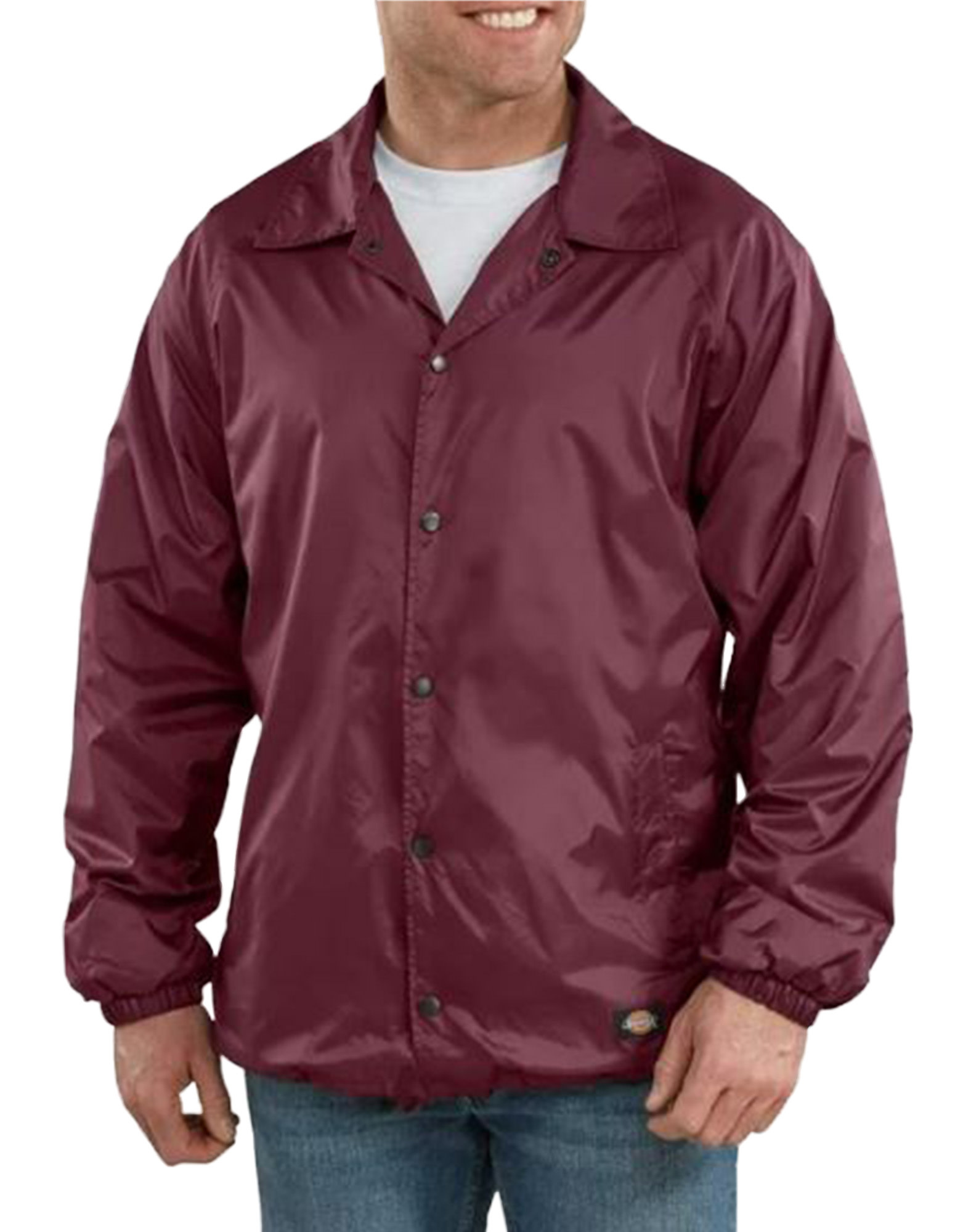 DICKIES Snap Front Nylon Jacket Burgundy - 76242BY - Boutique X20 MTL