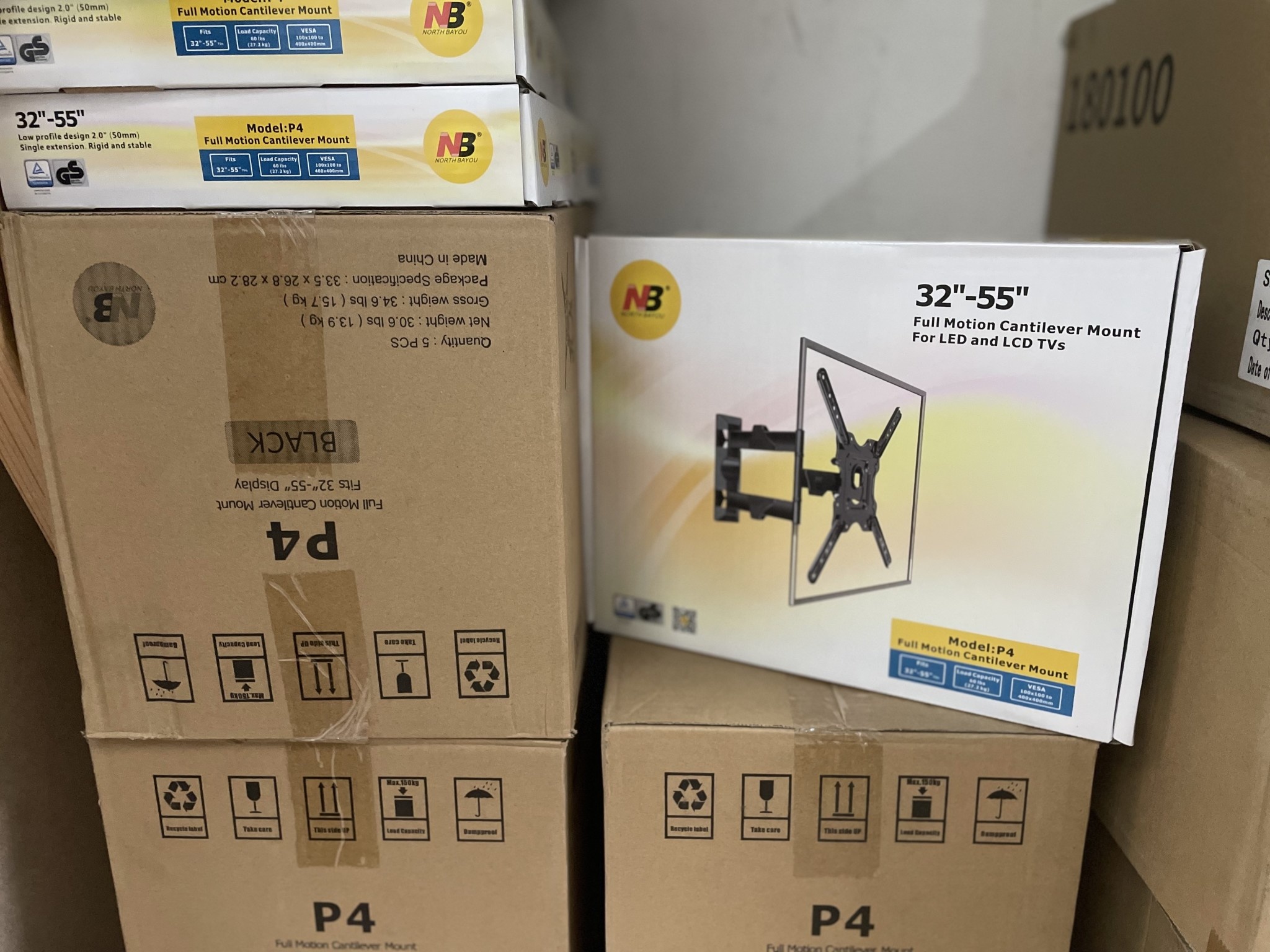 P4 Cantilever TV Wall Mount Extends 20" From Wall LED LCD PLASMA 32-55 ...