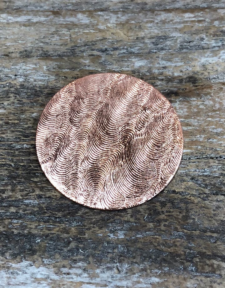 CSP654-1 = Pattern Copper Disc 1" x 24ga "Cloud" (Pkg/6) - FDJ Tool