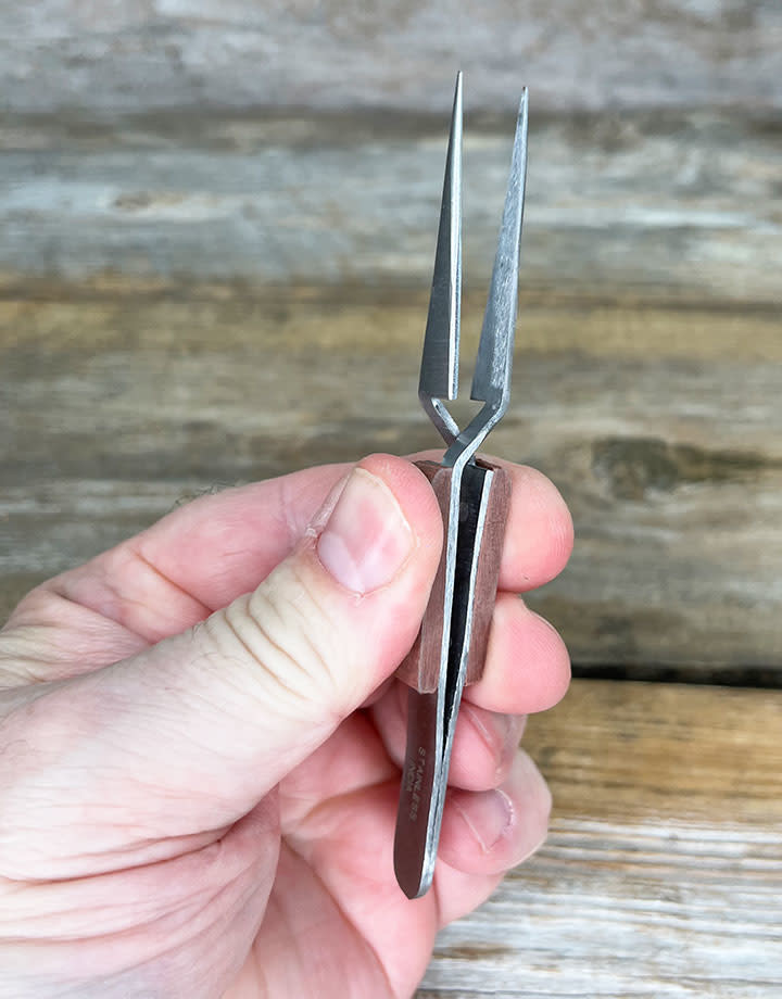 Cross Locking Tweezers 2-Piece Reverse Cross Action Self-Grip Tweezers ...