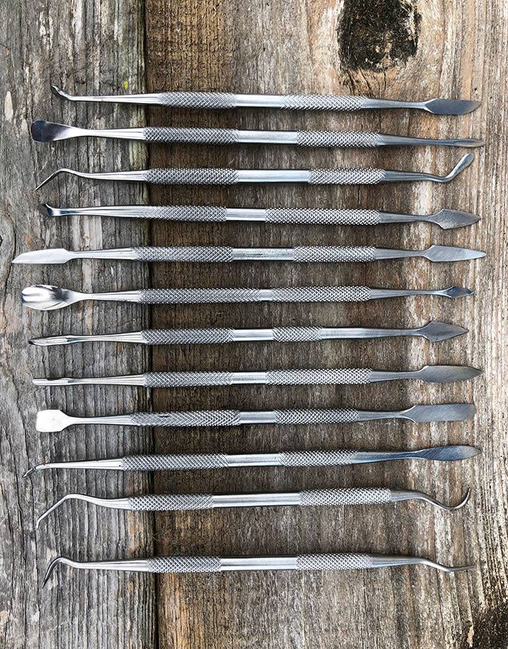 CA824 = CARVER SET - DOUBLE END (12pcs) for WAX and METAL CLAY by ...