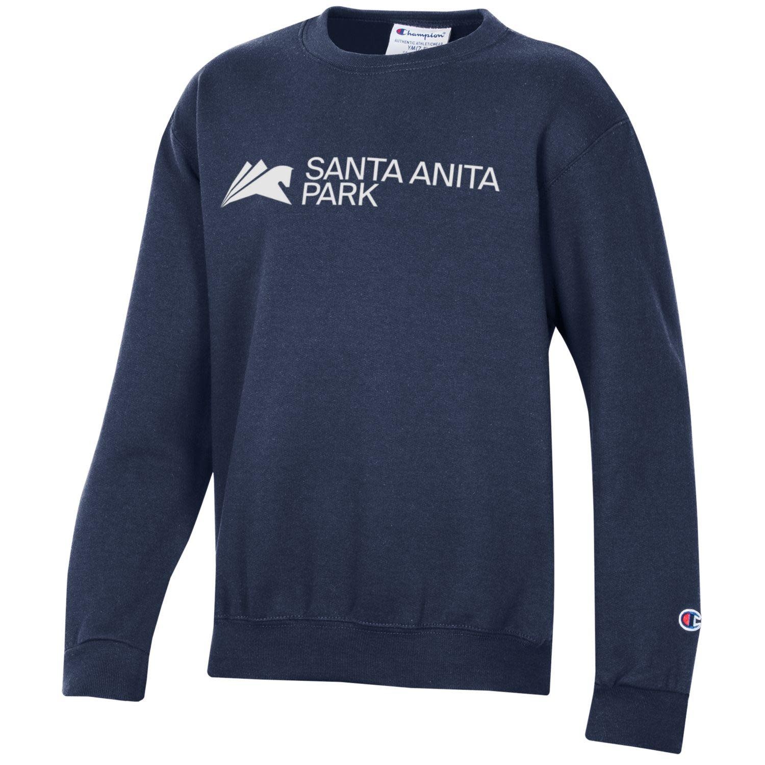 CS1221 Y POWERBLEND FLEECE CREW - Champions Gift Shop at Santa Anita Park