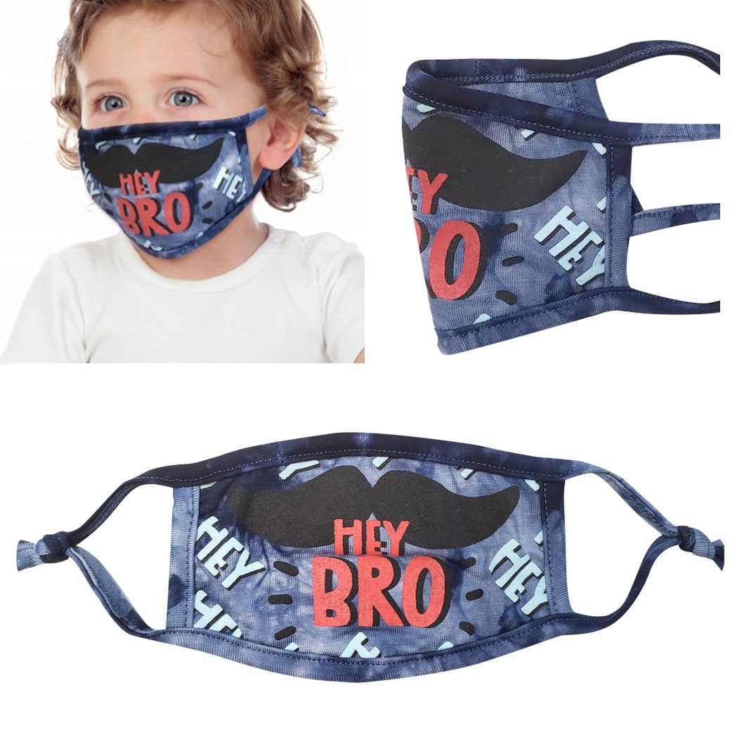 KIDS FACE MASK- Toddler Boy Hey Bro! - Prestonwood Bookstore
