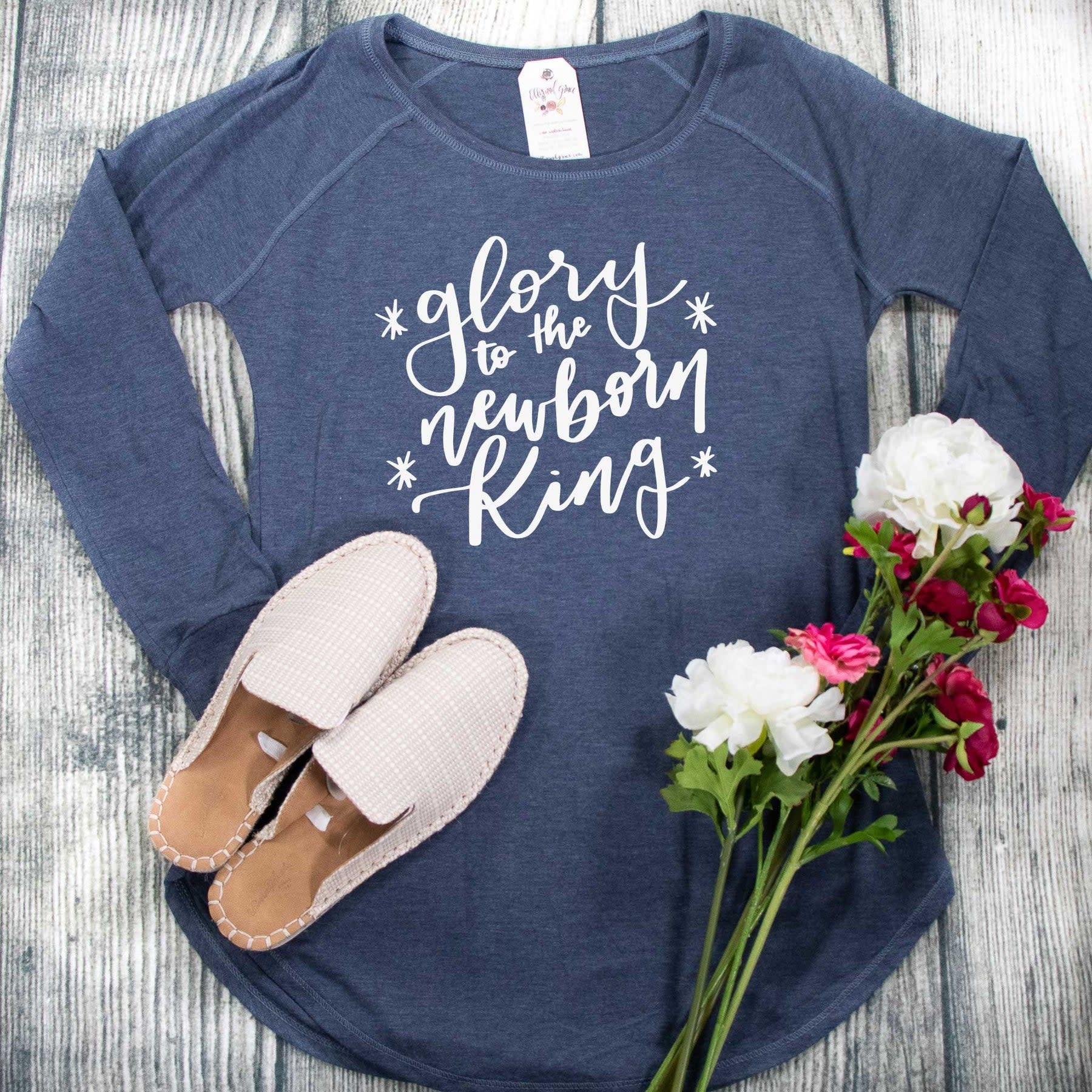 Glory to The Newborn King Tunic Tee - Prestonwood Bookstore
