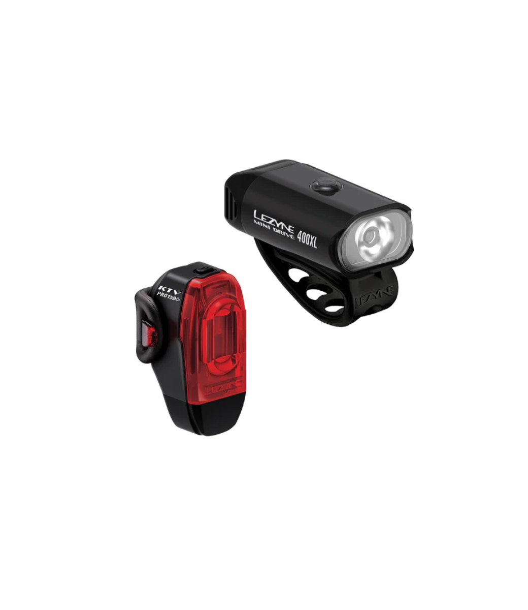 Lezyne Mini Drive 400XL / KTV DRIVE PRO+ Pair Black / Black - No ...