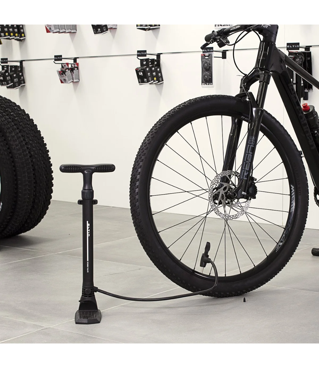 Eltin Track Pump Plastic Black - No Boundaries Sport