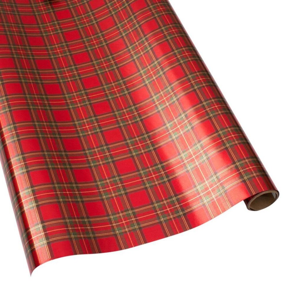 Plaid wrapping paper store