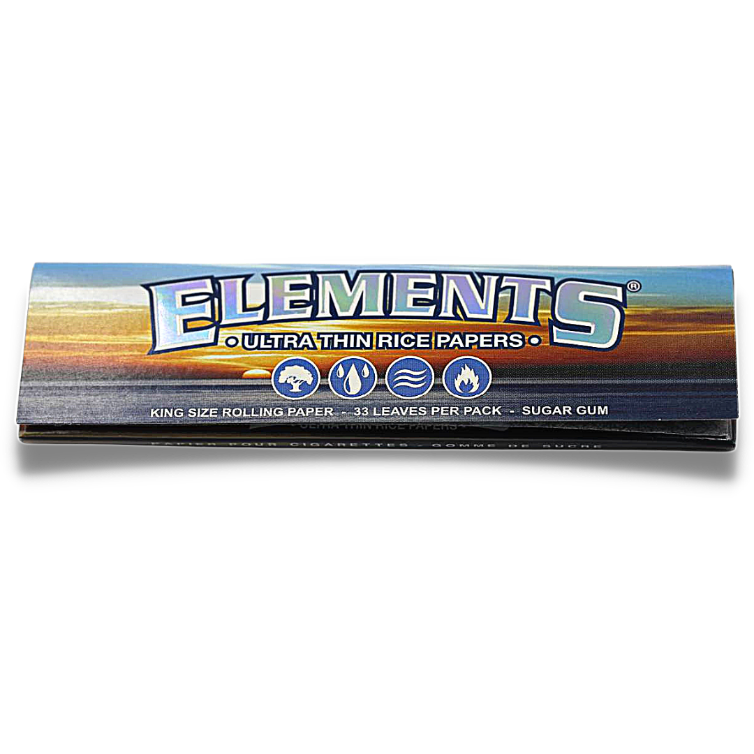 Elements King Size Slim Ultra Thin Rice Rolling Papers - Stepping Stone ...