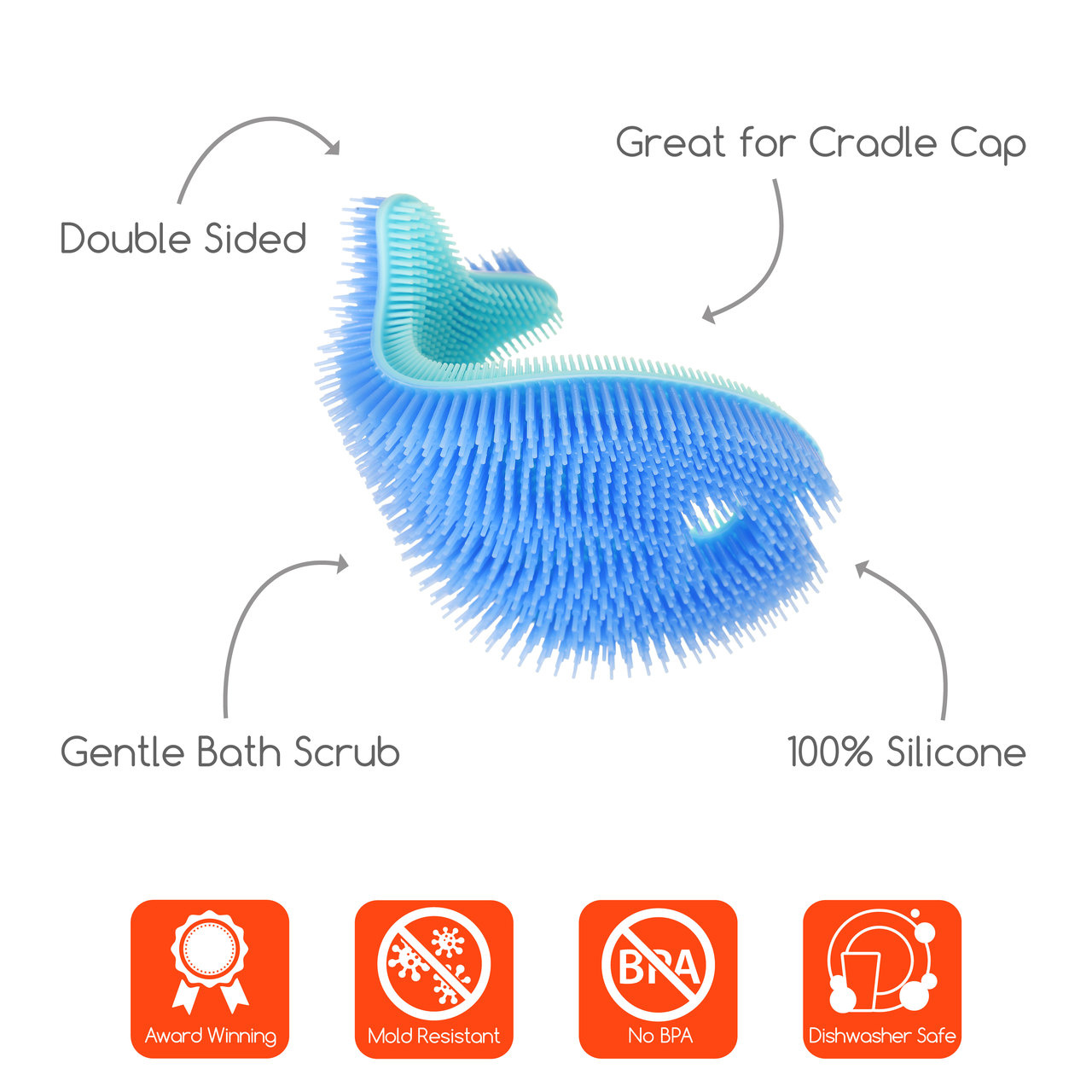 Silicone Bath Scrub Goldfish - Polliwogs Children's Boutique