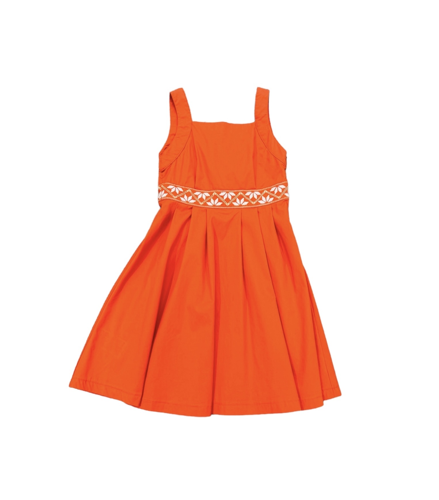 Brick Red Embroidered Dress - Polliwogs Children's Boutique