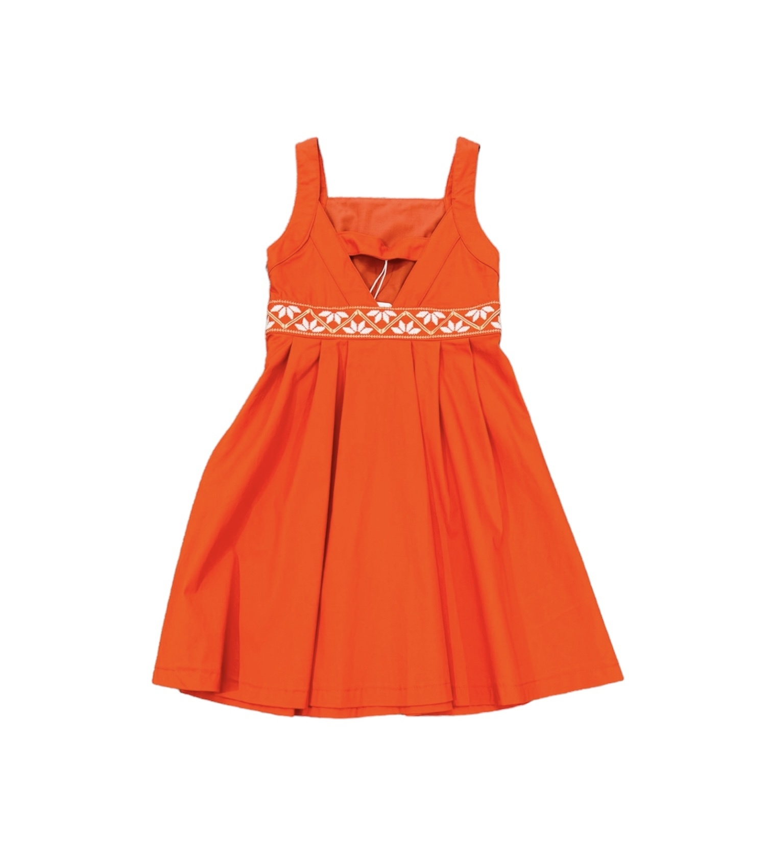 Brick Red Embroidered Dress - Polliwogs Children's Boutique