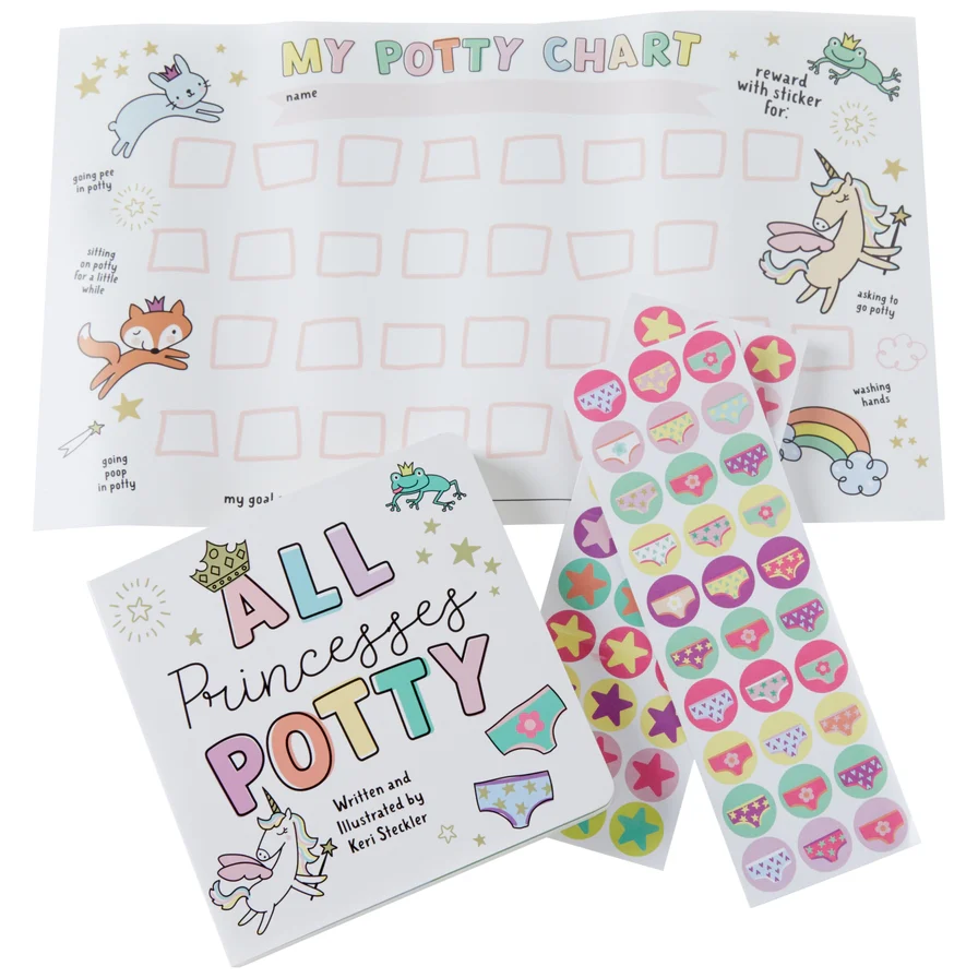 All Princesses Potty Board Book Set - Polliwogs Children's Boutique